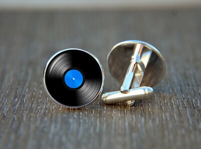 DJ Gift Vinyl Record Disc Vinyl Record Cufflinks Music Lover Cuff links ...