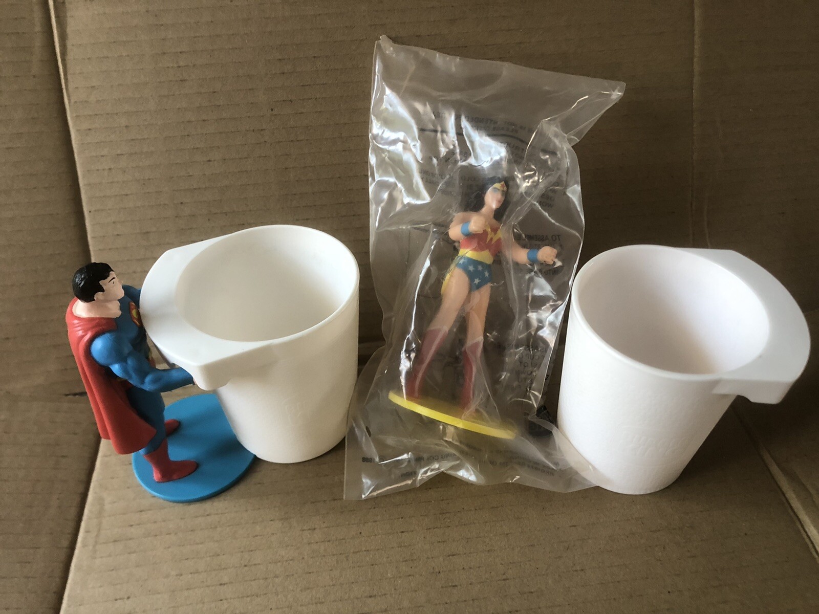 Vintage 1988 Burger King DC Comics Figure Cups Lot of 2, Superman ...