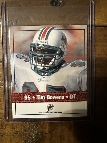 2001 Norwegian Cruise Line Miami Dolphins TIM BOWENS #NNO Miami ...