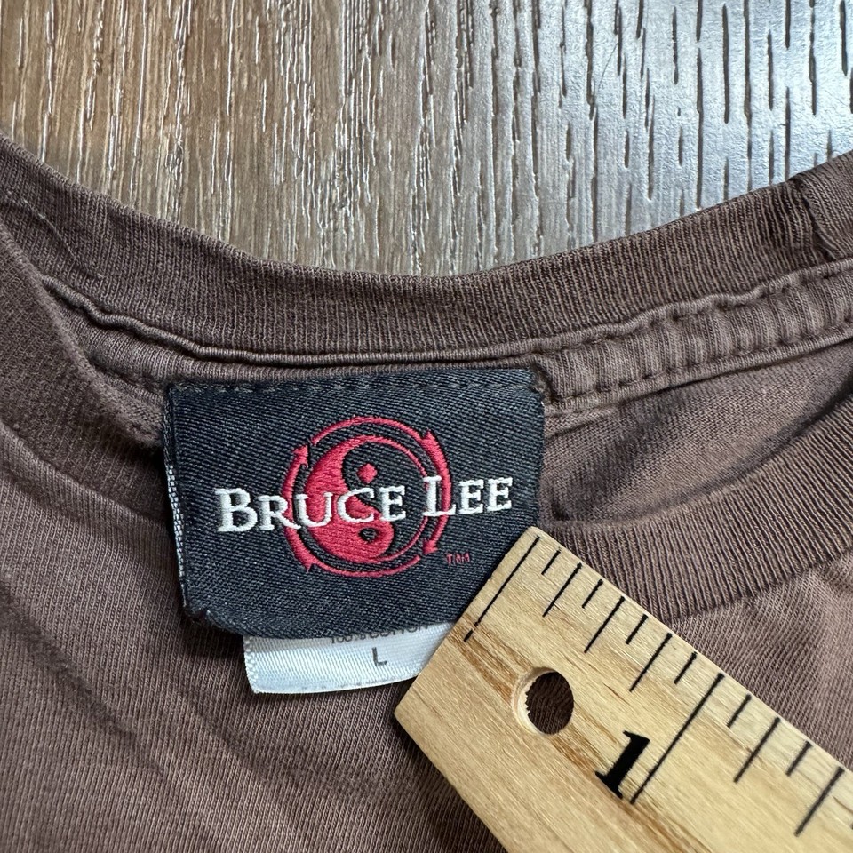 Vintage 2000s Bruce Lee “Respect” Graphic T-Shirt Brown Large | eBay