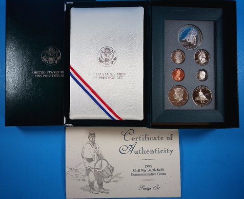 1995-S Civil War Battlefield Commemorative Coins Prestige Set 7-Coin ...