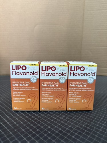 NEW Lipo Flavonoid Proactive Daily Ear Health Caplets 30 Each ...