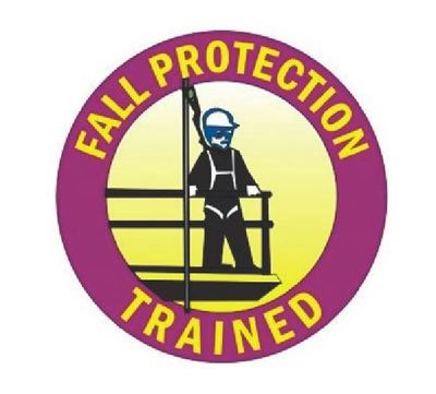 Fall Protection Trained Hard Hat Decal Hardhat Sticker Helmet Label ...