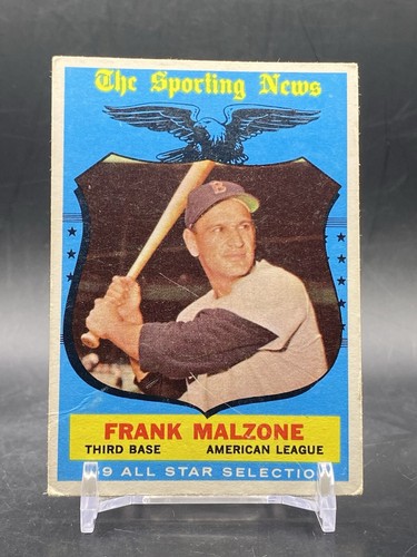 1959 Topps #558 Frank Malzone Boston Red Sox Vintage High Number ...