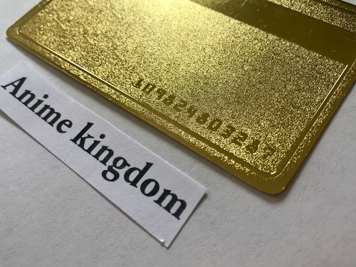 USA Cosplay Anime License Card Golden Metal Card 1 Star & 2 Star Card ...