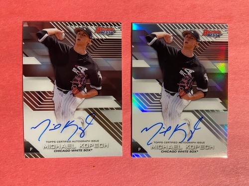 Michael Kopech 2x 2017 Bowmans Best Auto Autograph Refractor & Base Lot ...