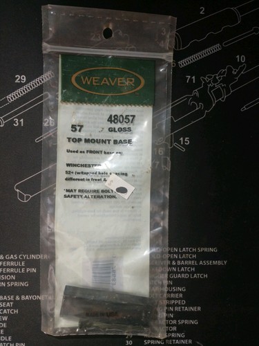 WEAVER 57 top mount base front rifle scope Winchester WIN 52 bracket ...