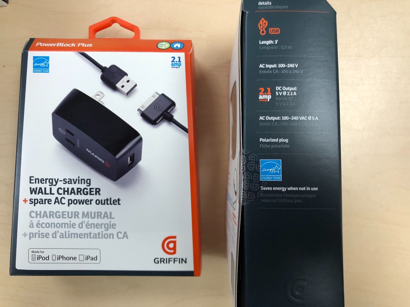 Griffin PowerBlock Plus Wall Charger w/ 30Pin Cable for iPad 1,2,3 ...