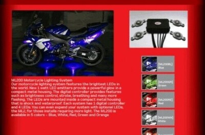 NEW VARAD ML200GR LED Motorcycle Light kit in Green ML200 | eBay