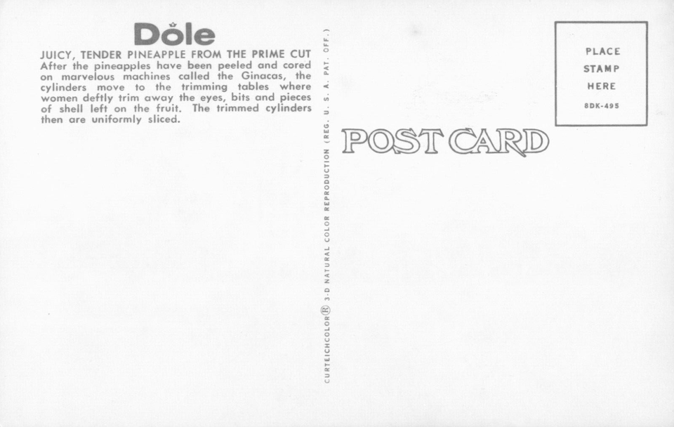 Postcard Hawaii Dole Fruit Plant Laborers Factory Pineapple | eBay