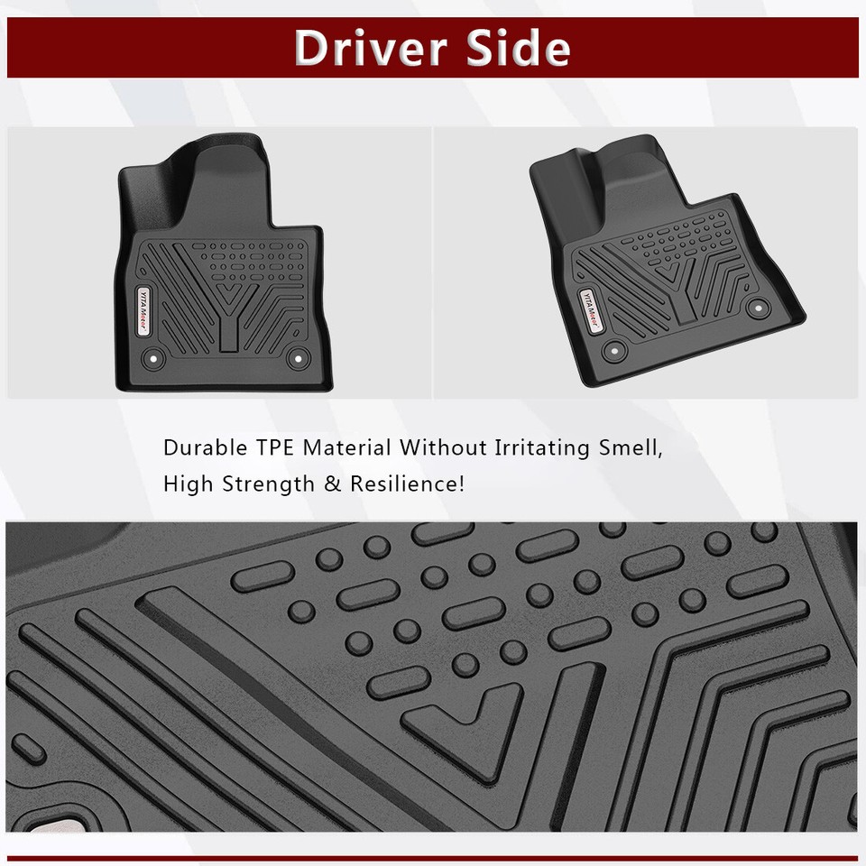 Floor Mats for 2020-2026 Ford Explorer 6 Passenger All Weather 3 Row ...