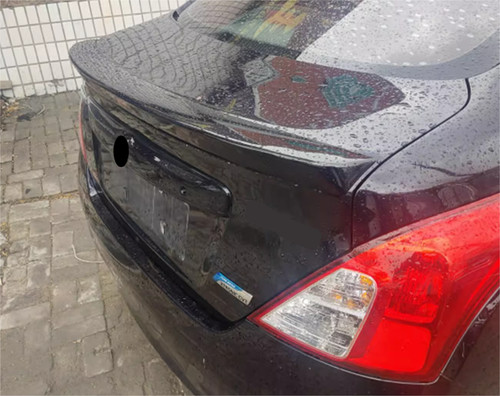 Glossy Black Rear Trunk Spoiler Tail ABS for Nissan Versa Sedan 4-Door ...