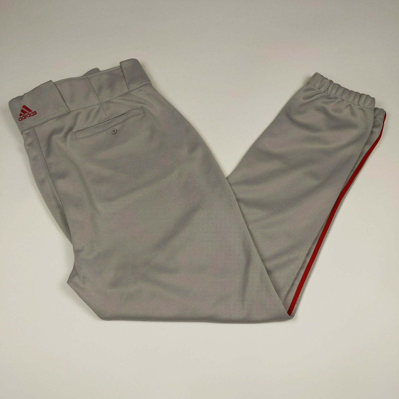 NWT Mens Adidas Performance XL Climalite Gray Red Stripe Baseball Pants ...