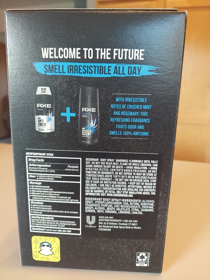 AXE Phoenix Gift Set 1 Deodorant Body Spray & 1 Antiperspirant per box ...