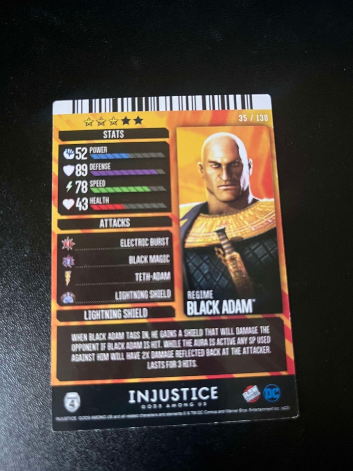 DC Injustice Cards Black Adam #35/130 Gods Among Us | eBay