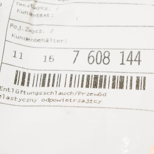 BMW F20 F21 F30 F31 Cylinder Head Vent Hose 7608144 11157608144 NEW OEM ...