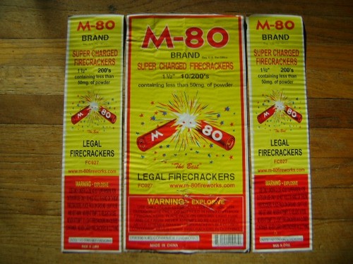 Vintage M-80 BRICK Firecracker Labels | eBay
