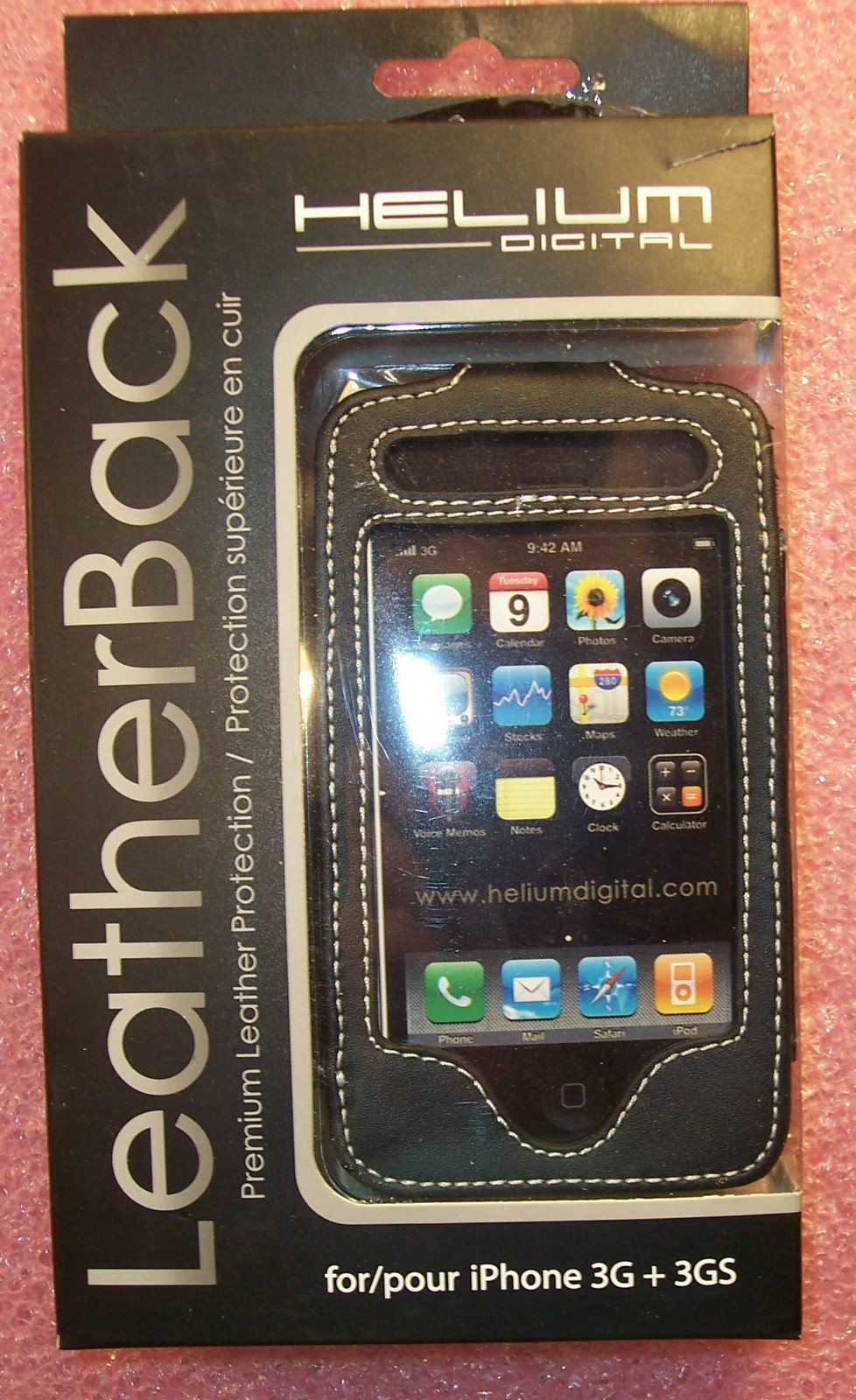 HELIUM DIGITAL HD-065 ALL LEATHER BELT CLIP PHONE CASE FOR iPHONE 3G ...