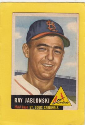 1953 Topps #189 Ray Jablonski St. Louis Cardinals EX Excellent RC ...