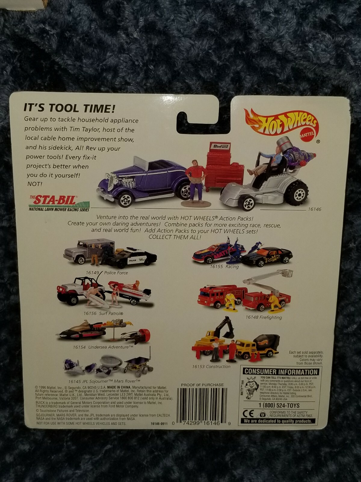 Hot Wheels Tool Time Home Improvement Action Pack 33 Ford Dixie Chopper ...