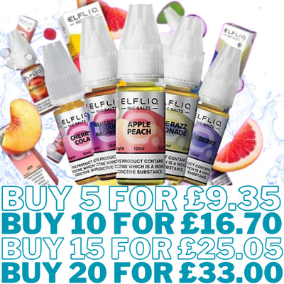 ELF LIQ Nic Salt ELFLIQ E Liquid 10ML 10MG 20MG Vape Juice 50/50 Mary ...