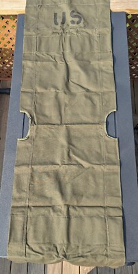 1 VINTAGE army US Military Medic Stretcher Litter REPLACEMENT CANVAS 22 ...