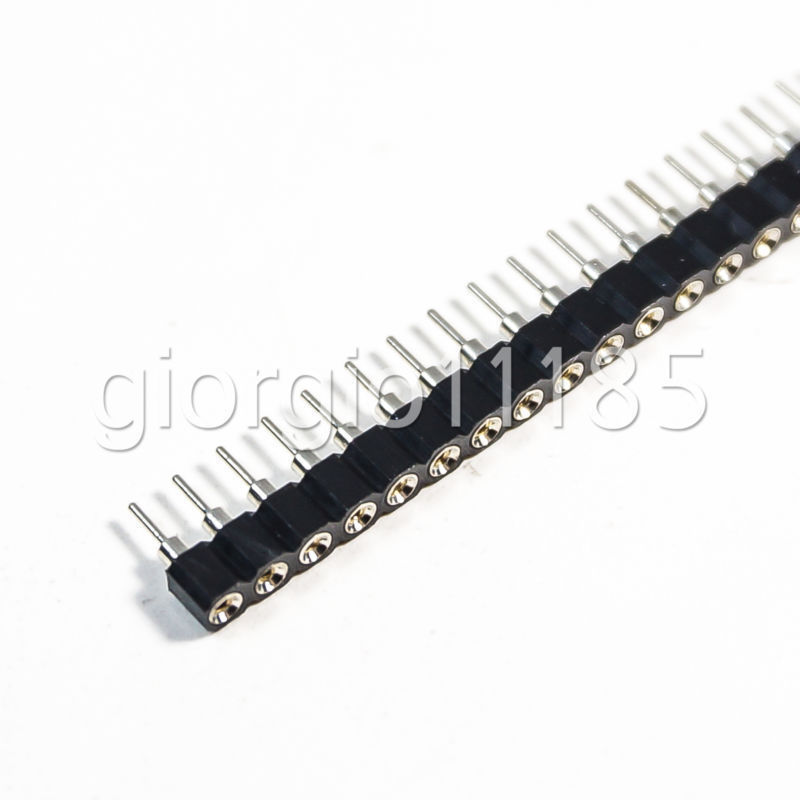 20pcs 1 x 40 Pin 2.54mm Single Row Round Female Pin Header Connector | eBay