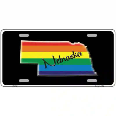 Nebraska Gay Pride Rainbow Flag Metal Sign | eBay