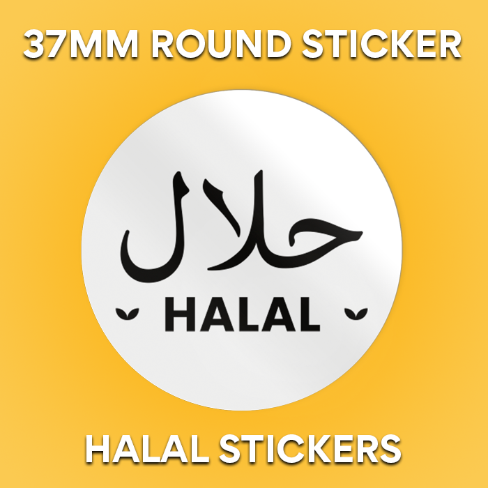 HALAL STICKERS, 35 HALAL STICKERS, 37MM STICKERS, FOOD LABELS ...