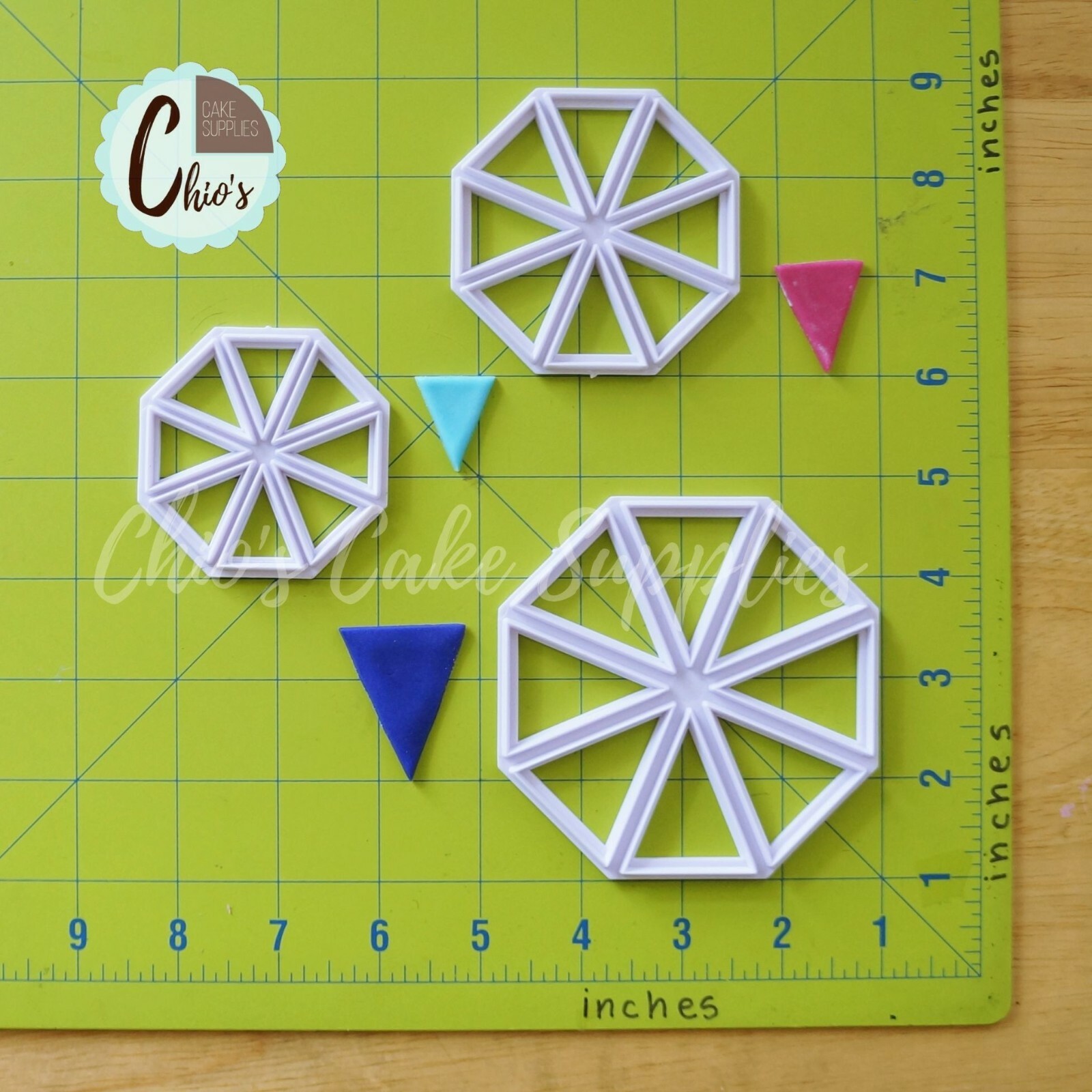 Banner Bunting cutter for fondant, clay 3 plastic pieces set. Time ...