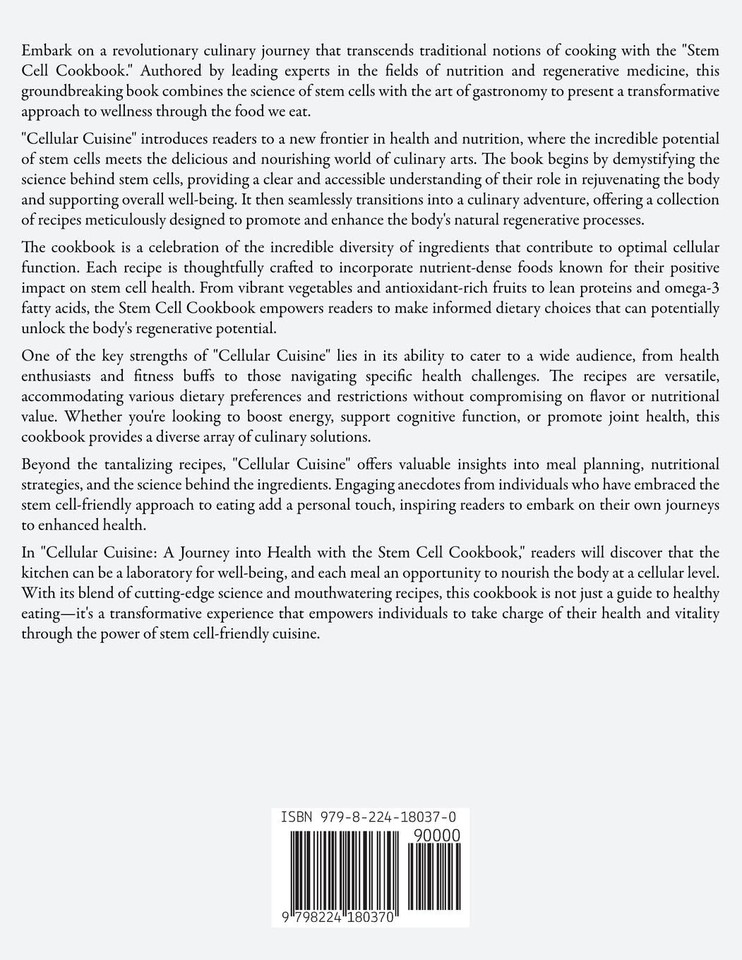 Amz Publishing Stem Cell Cookbook (Paperback) (UK IMPORT) 9798224180370 ...