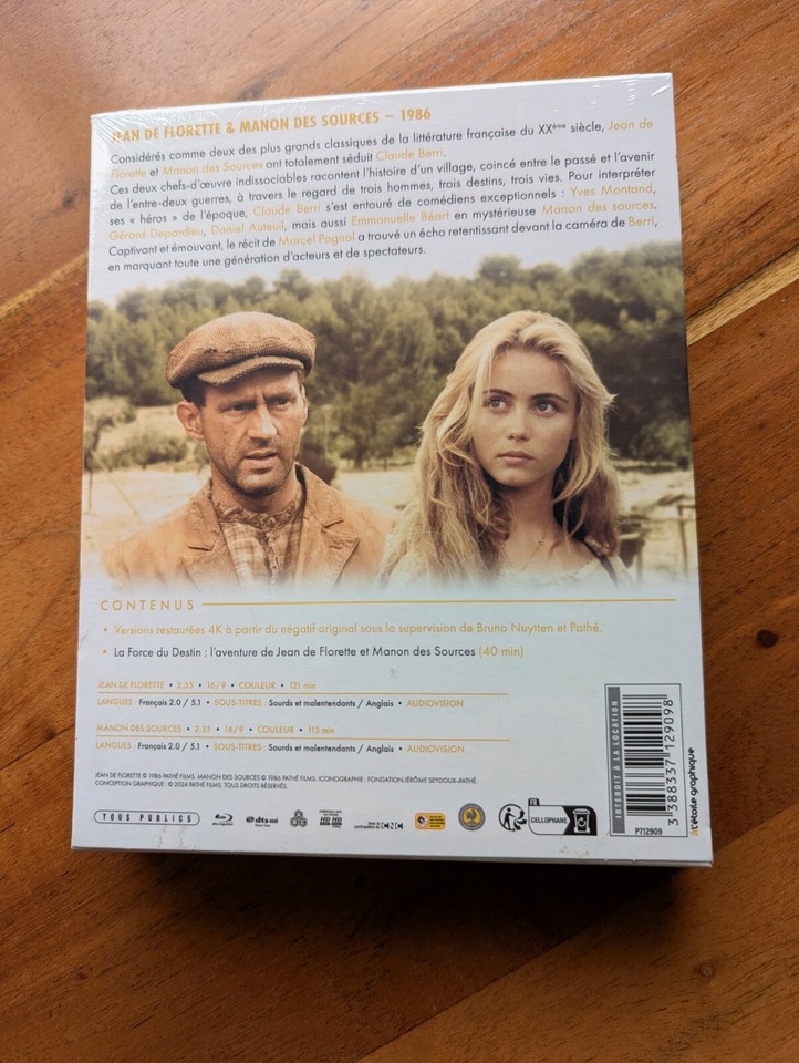 Jean De Florette + Manon Des Sources (4K Restored Blu ray) ENGLISH ...