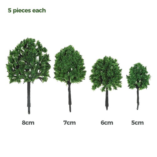 20Pcs Camphor Tree Model DIY Garden Railway Sand Table Wargame Scenery ...