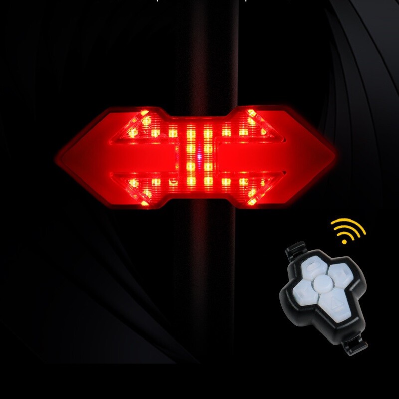 LED Bicycle USB Indicator 120 Lumens Bike Tail Turn Signal Light With ...