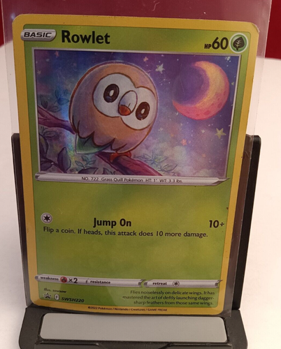 Pokemon TCG Black Star Promo Rowlet Holo SWSH220 | eBay