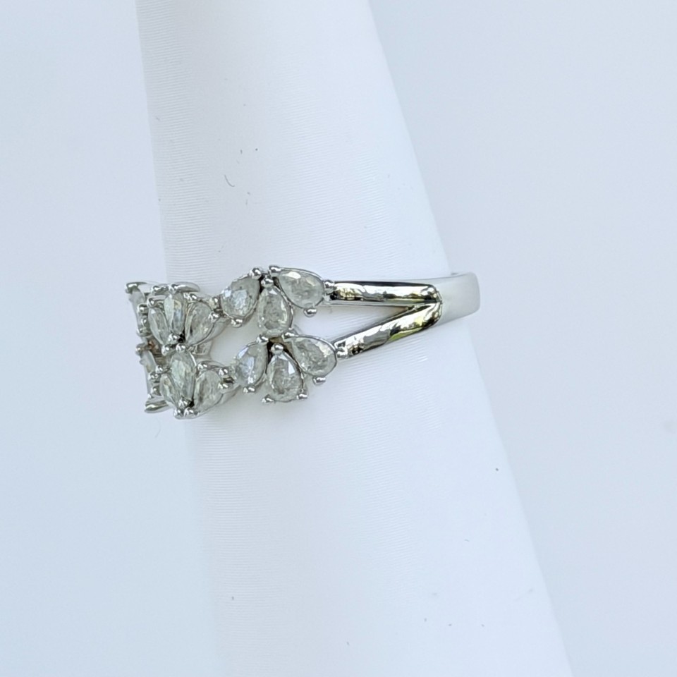 Bomb Party Ring Sz 9 RBP7804 “Keeping Interest” White Ice Crystal on ...