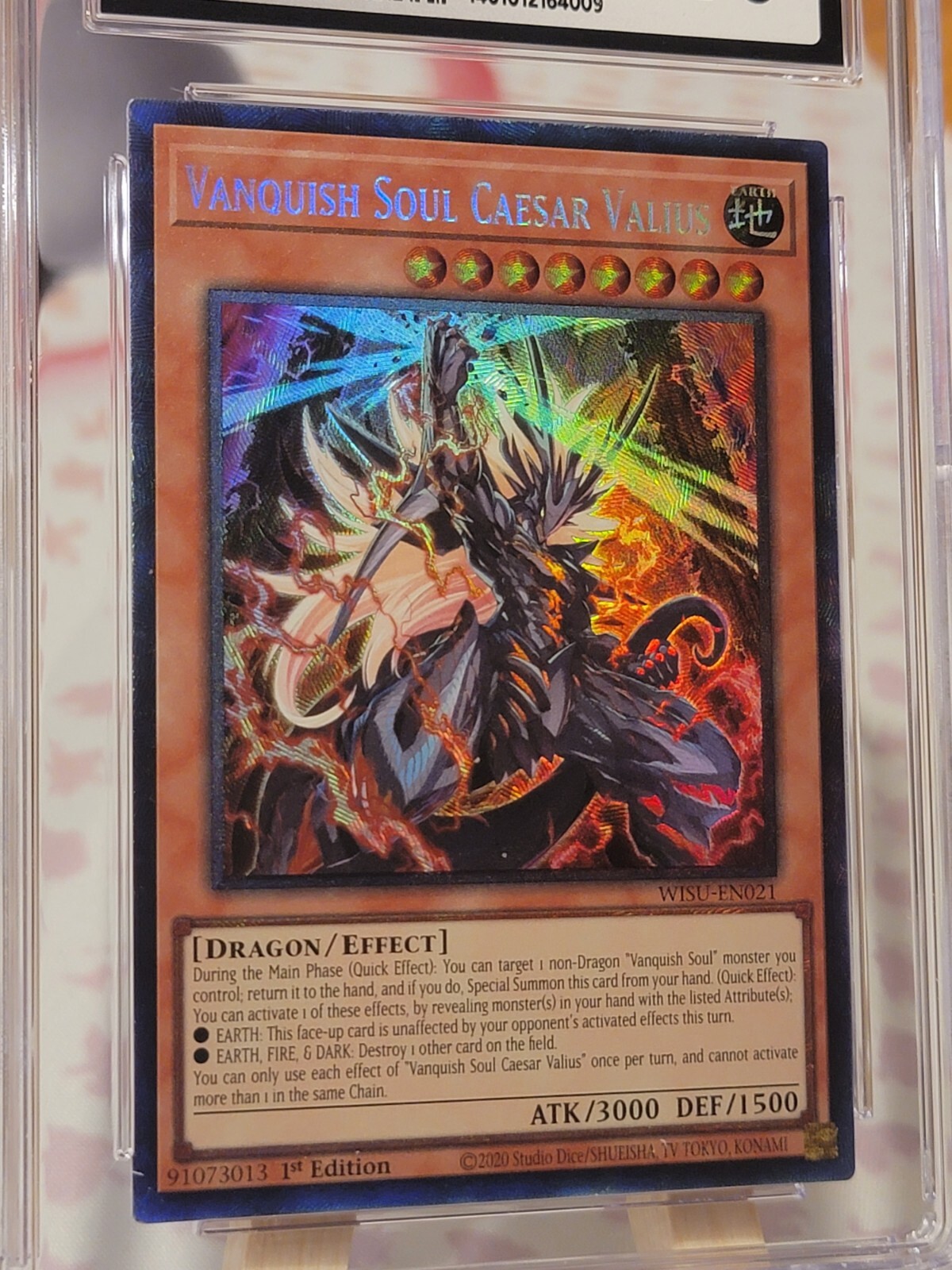 YuGiOh Vanquish Soul Caesar Valius WISU-EN021 1st Edition Grade 10 Low ...
