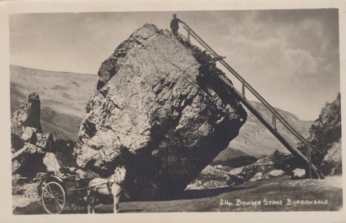 Bowder Stone Borrowdale England Horse Buggy RPPC Real Photo Vintage ...