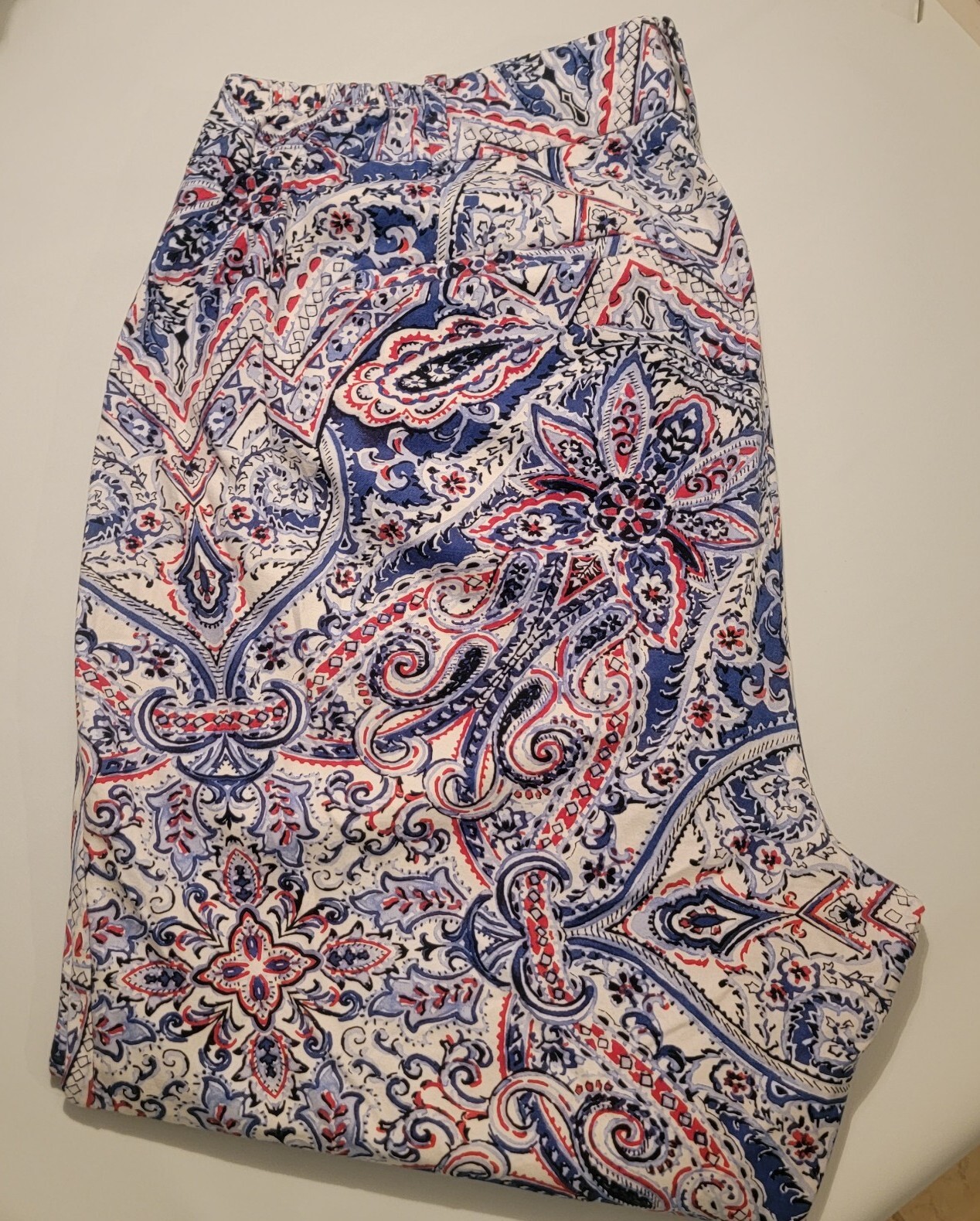Talbots The Perfect Crop Pattern Pants Womens Size 16… - Gem