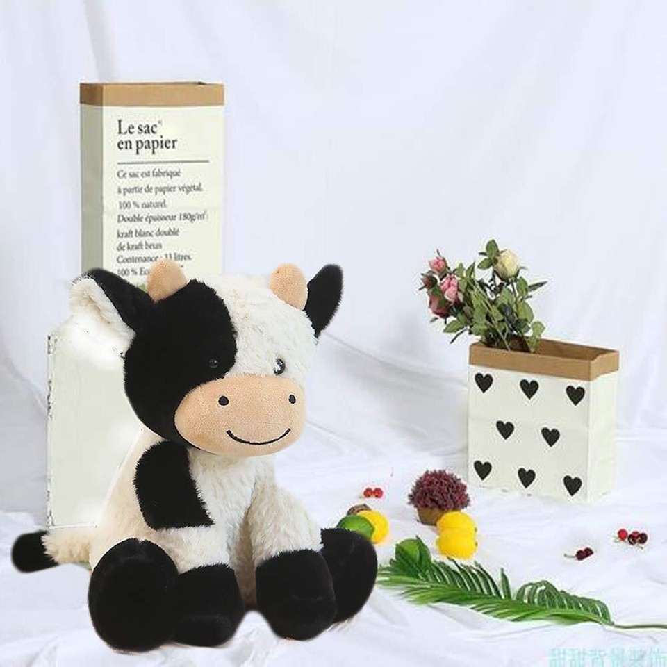 9" Cow Stuffed Animals Soft Cuddly Cow Plush Stuffed Animal Toy for ...