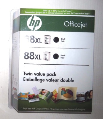 HP Office Jet 88XL Twin Value Pack Black Ink Cartridges EXP 06/08 NEW ...