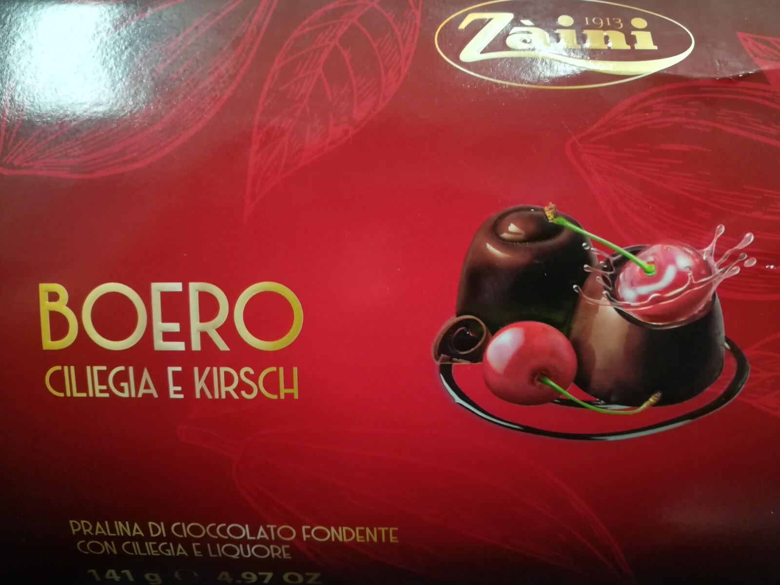 ZAINI BOERI 141 GR CHERRY LIQUEUR BOX CHOCOLATES - FREE POST | eBay