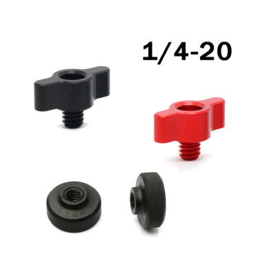1/4-20 Knurled Thumb Nut Round Nuts Hand Grip Knob Screws Camera Thumb ...