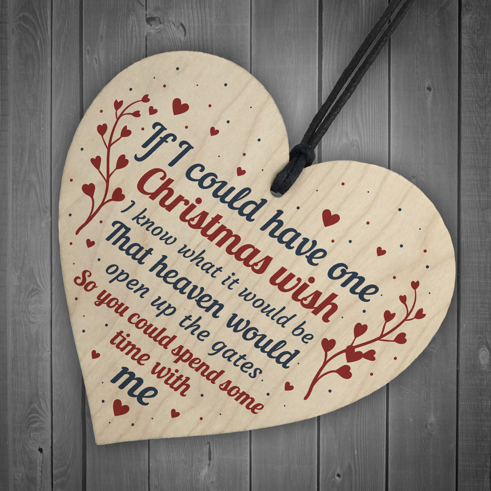 CHRISTMAS BAUBLE Memorial Heart Plaque Mum Dad Nan Grandad Friend Tree ...