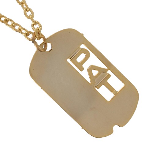 Vintage Mens Boys Gold Tone "Pat" Dog Tag Name Necklace 1 3/4" | eBay