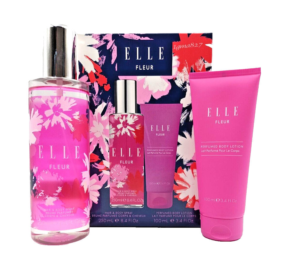 ELLE L'edition & Fleur - Hair & Body Spray & Perfumed Body Lotion Set ...
