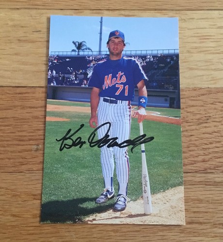 Ken Dowell New York Mets Signed Autograph Team Issue Barry Colla ...