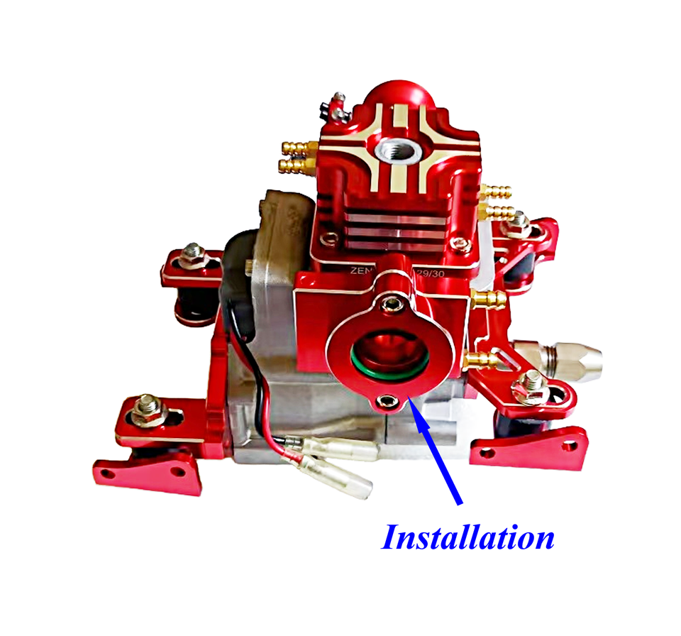 Alloy Water Cool 25.4mm (1") Flange for 26-32CC Zenoah Gas Petrol ...