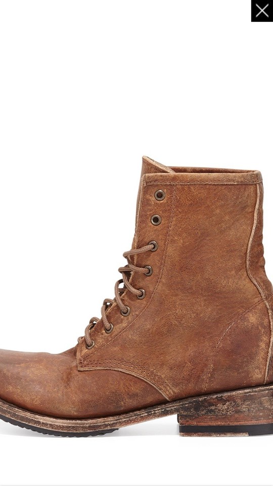 FREEBIRD by STEVEN Charlie Combat BOOTS 9 Black Distressed Leather ...