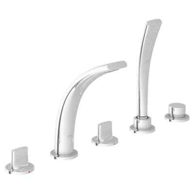 Grohe 5 Hole Bath Shower Mixer Tap Chrome Waterfall Cascade Style ...